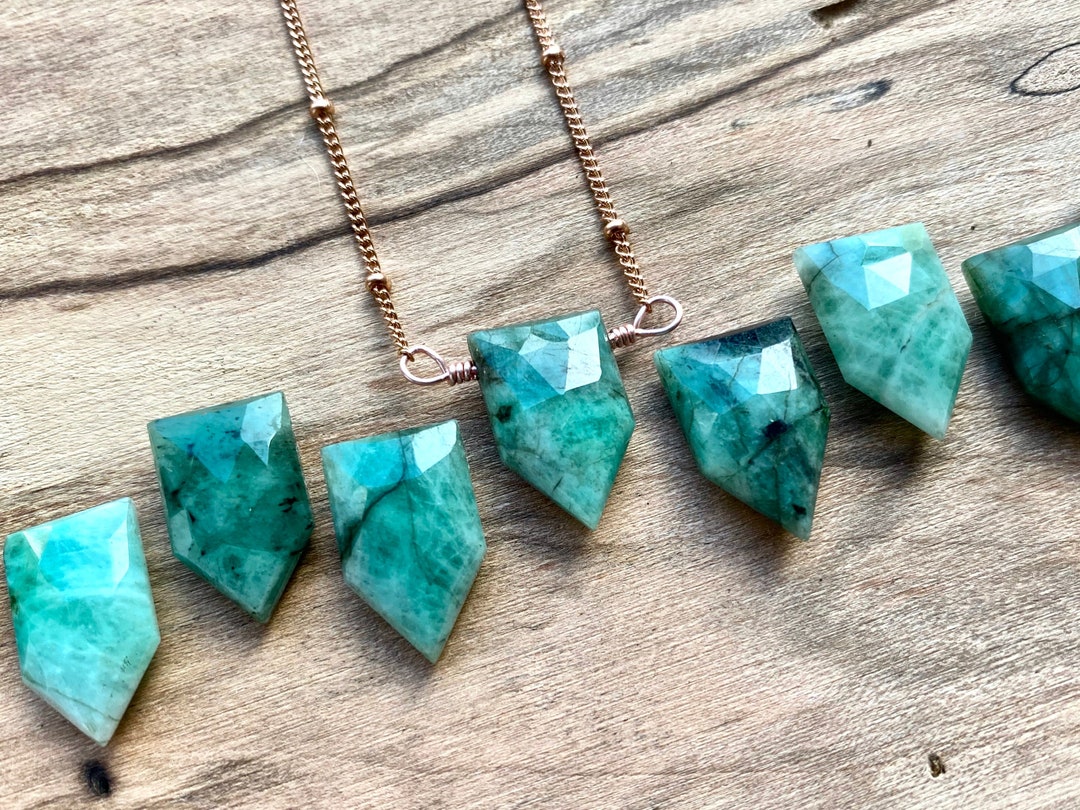 Raw Emerald Necklace for Women Taurus Necklace May Birthstone Necklace ...