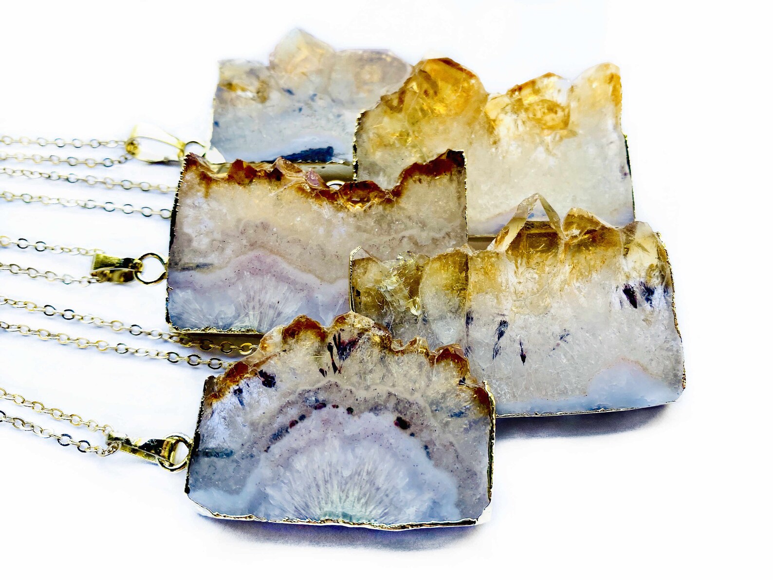 Raw Citrine Necklace for Women Natural Citrine Jewelry Raw Crystal ...