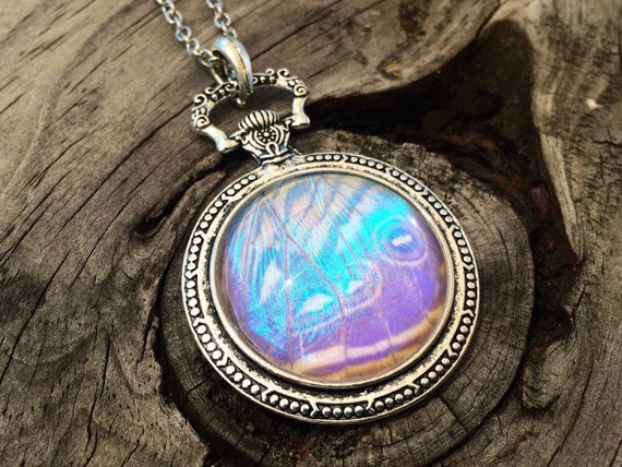 Real Butterfly Wing Pendant Pressed Butterfly Necklace Pocket Watch Necklace Pressed Flower Jewelry Witch Necklace Real Butterfly Jewelry Etsy Canada