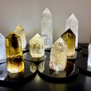 Large Citrine Tower Quartz Crystal Lamp Large Crystal Tower Smoky ...