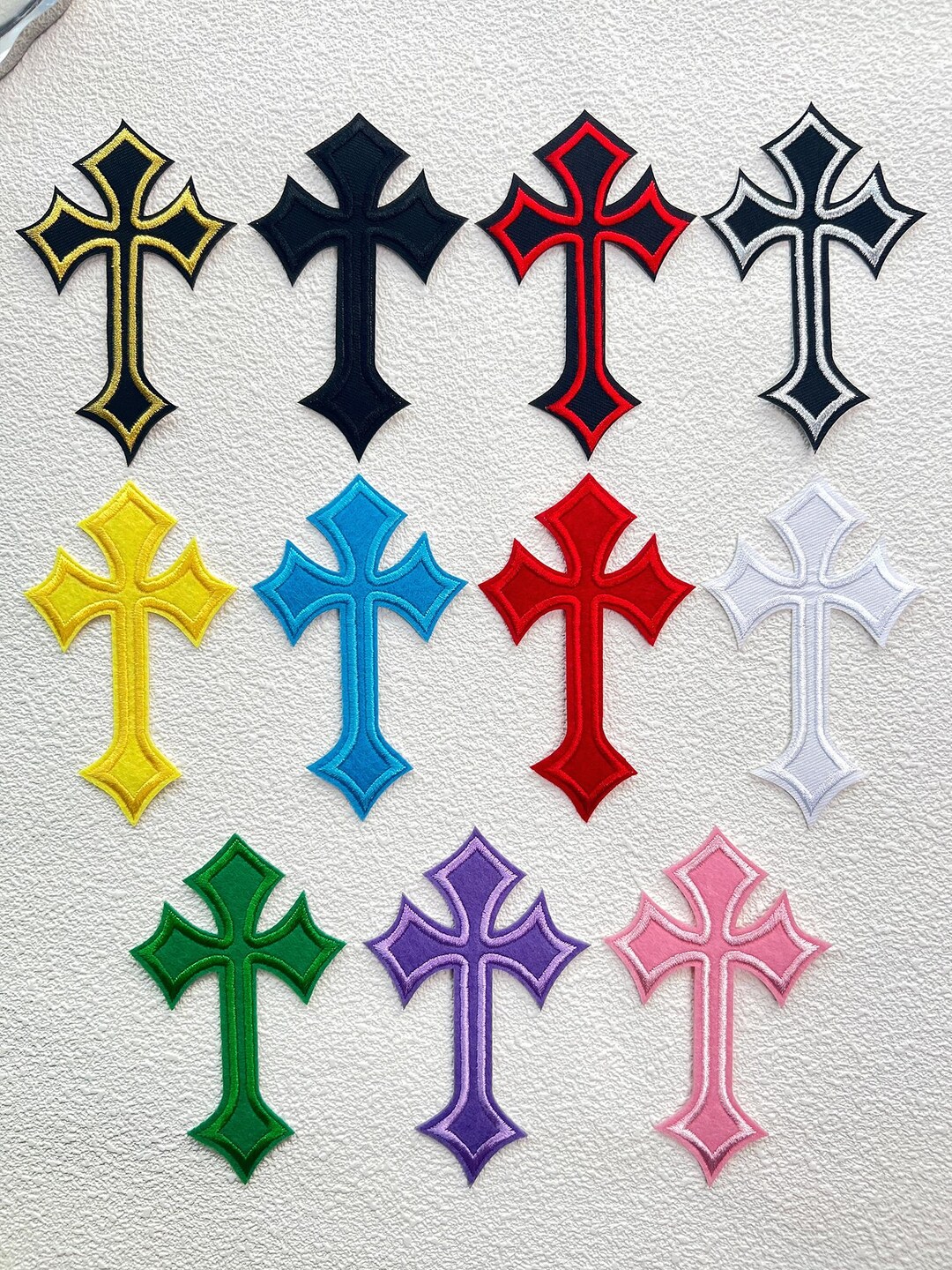Gothic Cross Patch, Cross Stitch Patch, Iron-on Patch, DIY Clothing ...