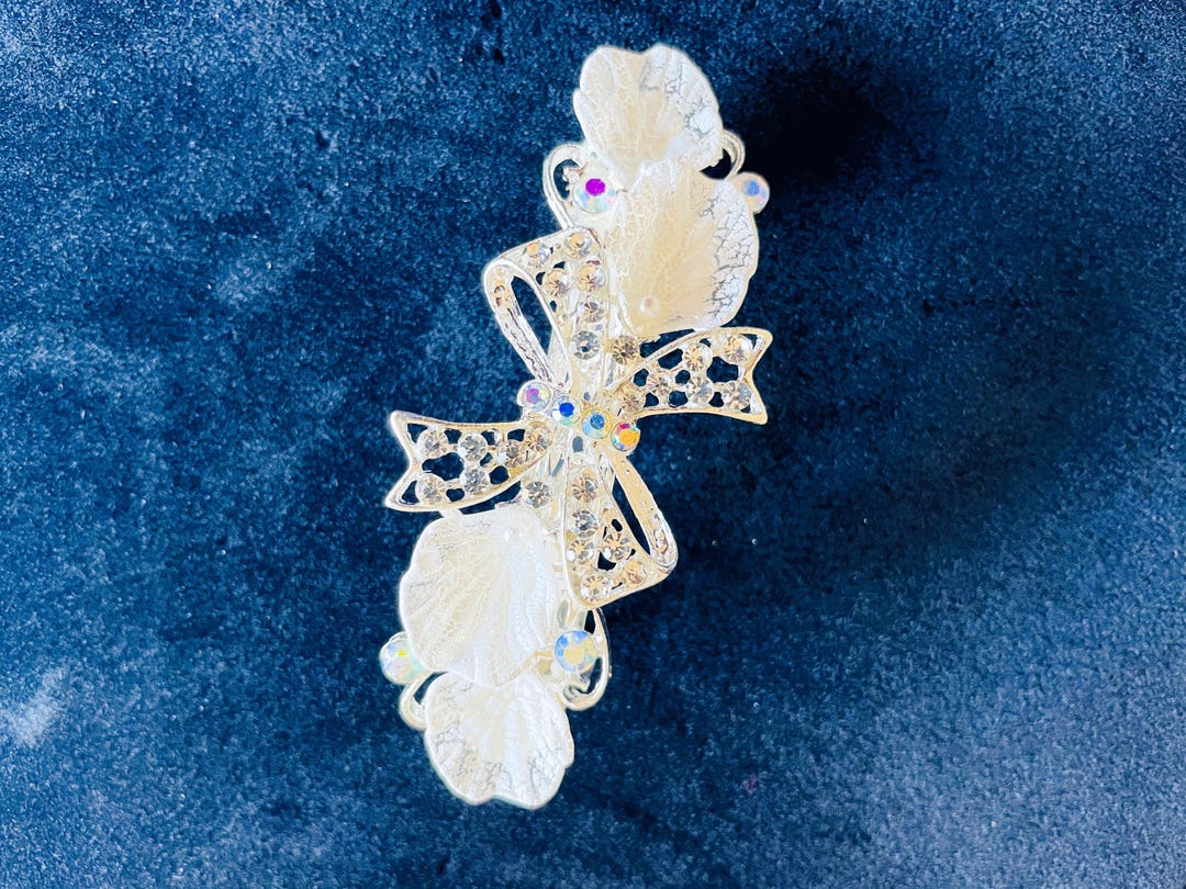 Fancy White Diamond Hair Clips for Wedding Party or Any Occasions for ...
