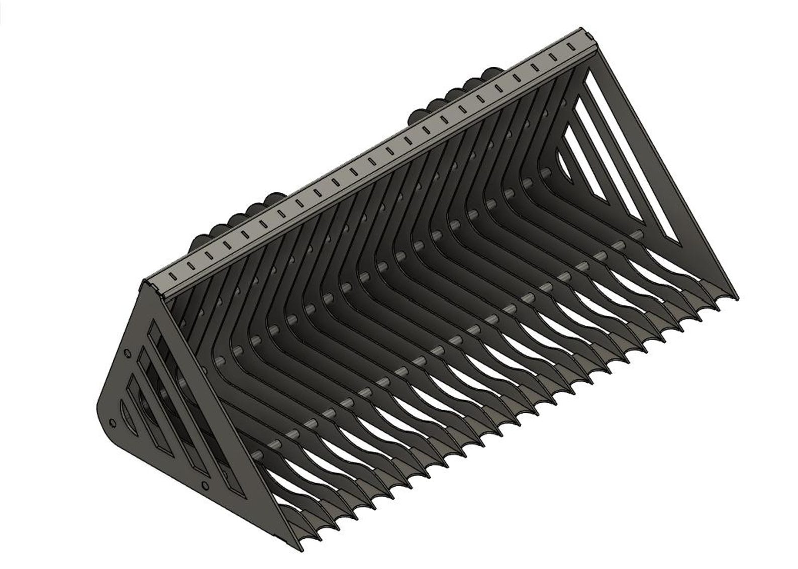 72'' Stone Bucket for 3'' and up Stones DXF - Etsy