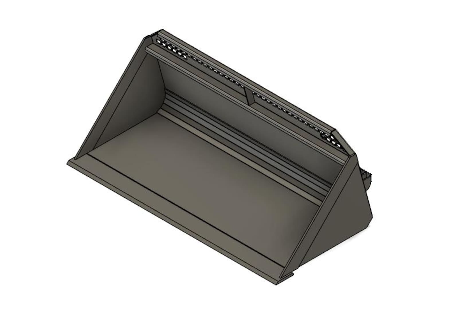 70'' Landscape, Bucket, Skid Steer Bucket DXF - Etsy