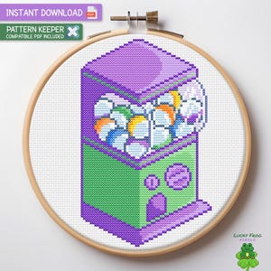 Gachapon Cross Stitch Pattern, Gashapon Japanese Vending Machine ...