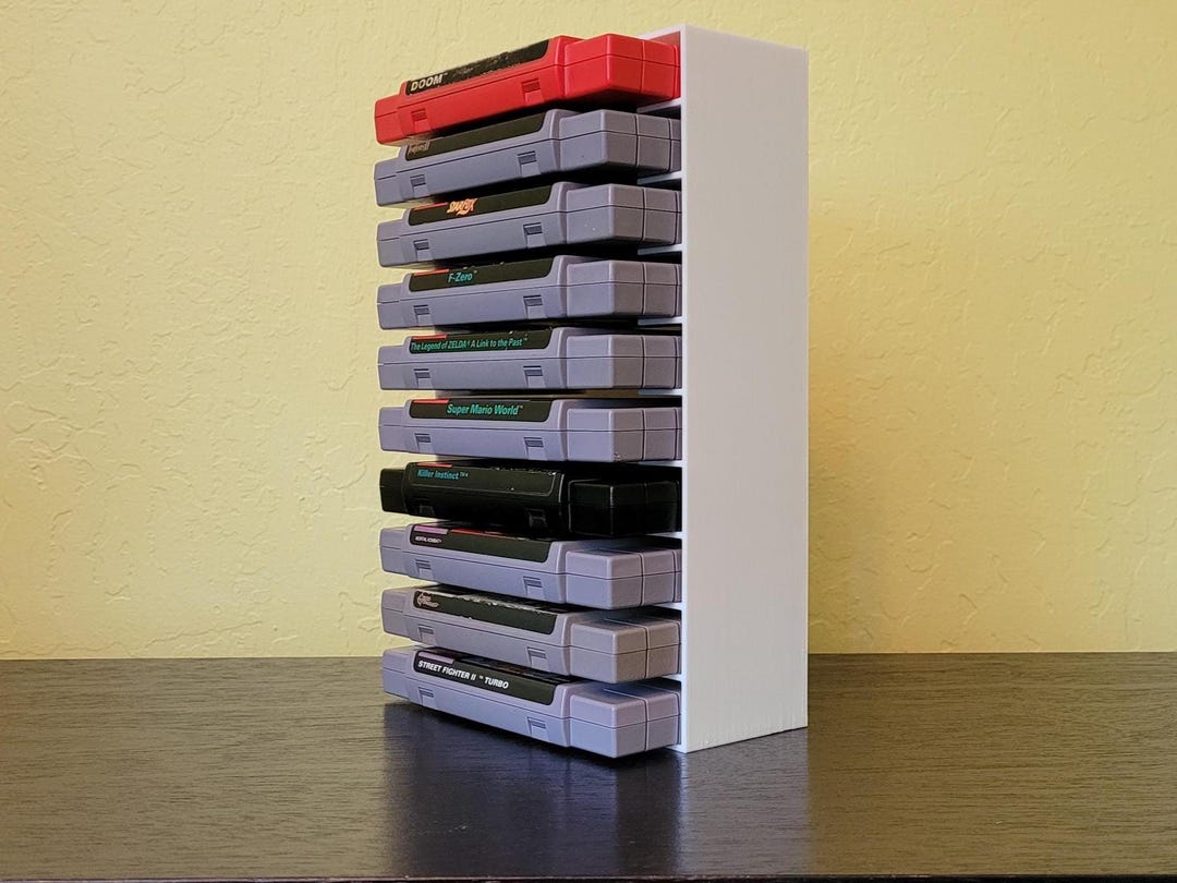 SNES Game Cartridge Display Organizer - Super Nintendo - Multiple Sizes ...