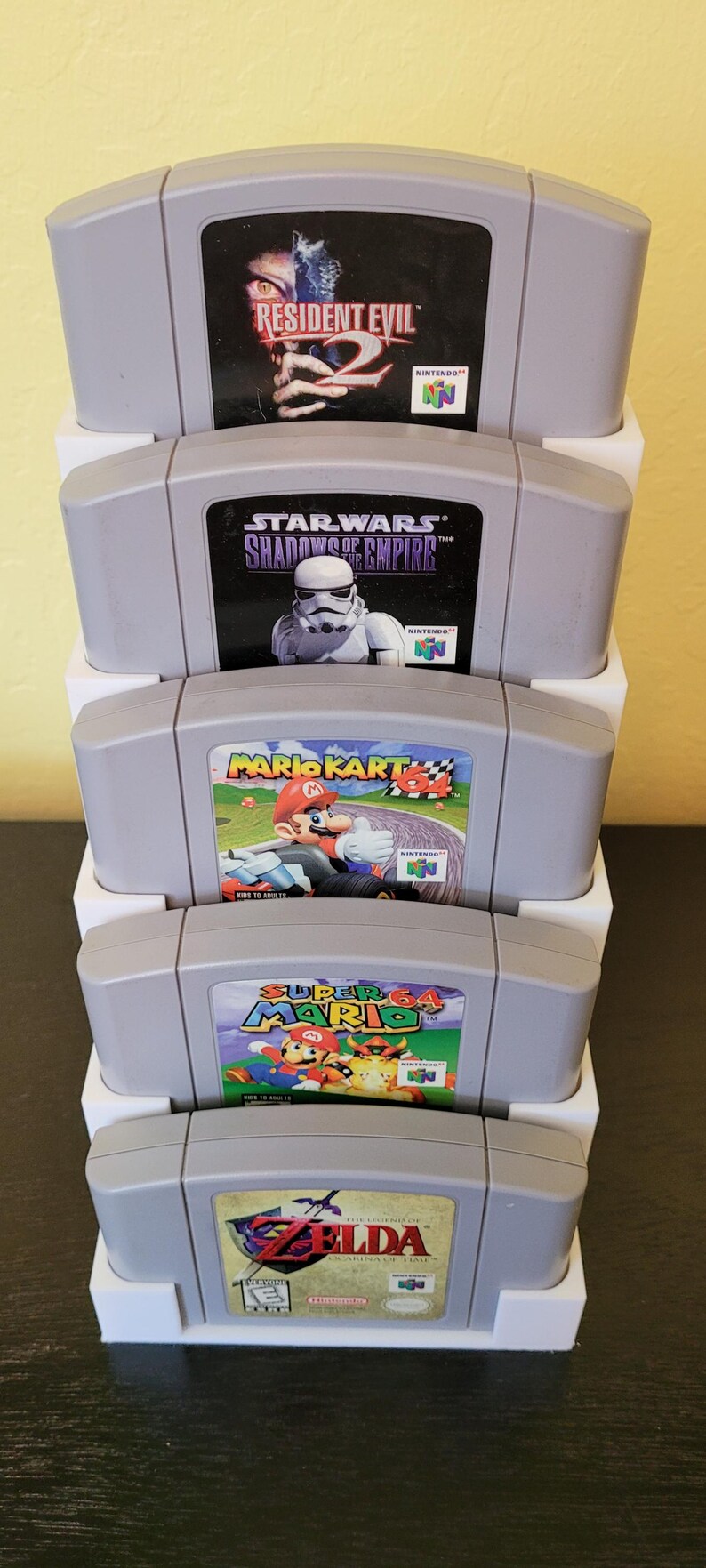 N64 5 Game Cartridge Display Organizer Nintendo 64 - Etsy