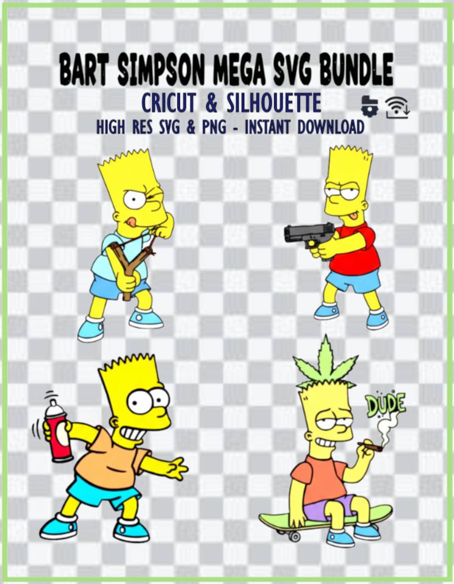 Bart Simpson SVG Bundle - Digital Cut Files for Cricut & Silhouette ...
