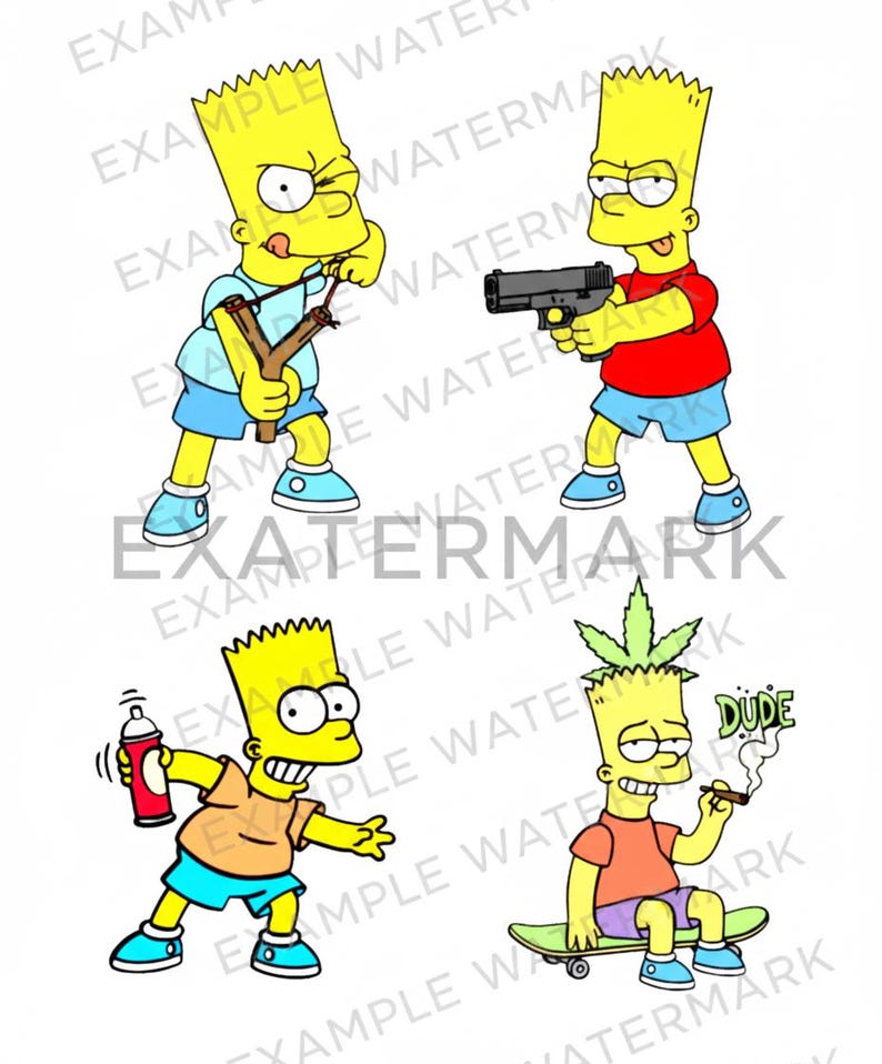 Bart Simpson SVG Bundle - Digital Cut Files for Cricut & Silhouette ...