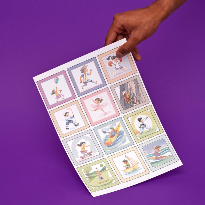 Printable Kids Memory Game – 24 Sports Flashcards for Children – PDF ...