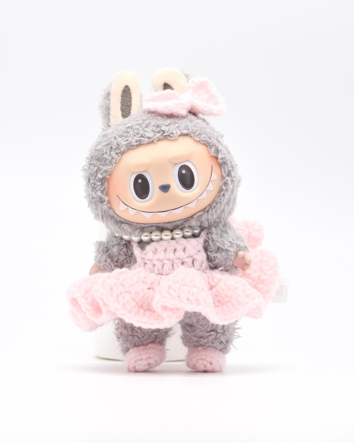 Labubu Crochet Dress Outfit Handmade Clothes for Labubu Finished ...