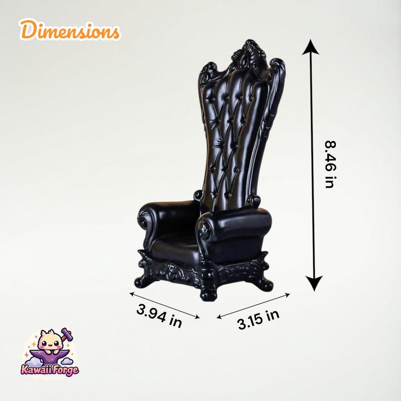 Miniature Royal Throne Chair & Sofa for Nendoroid, Obitsu 11 and BJD ...
