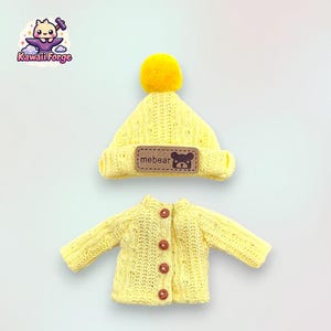OB11 Knit Hat & Cardigan Set for Nendoroid, Obitsu 11 and BJD Dolls Ymy ...