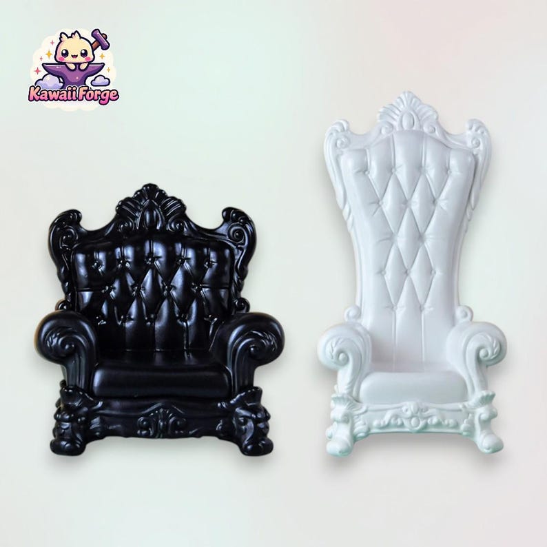 Miniature Royal Throne Chair & Sofa for Nendoroid, Obitsu 11 and BJD ...