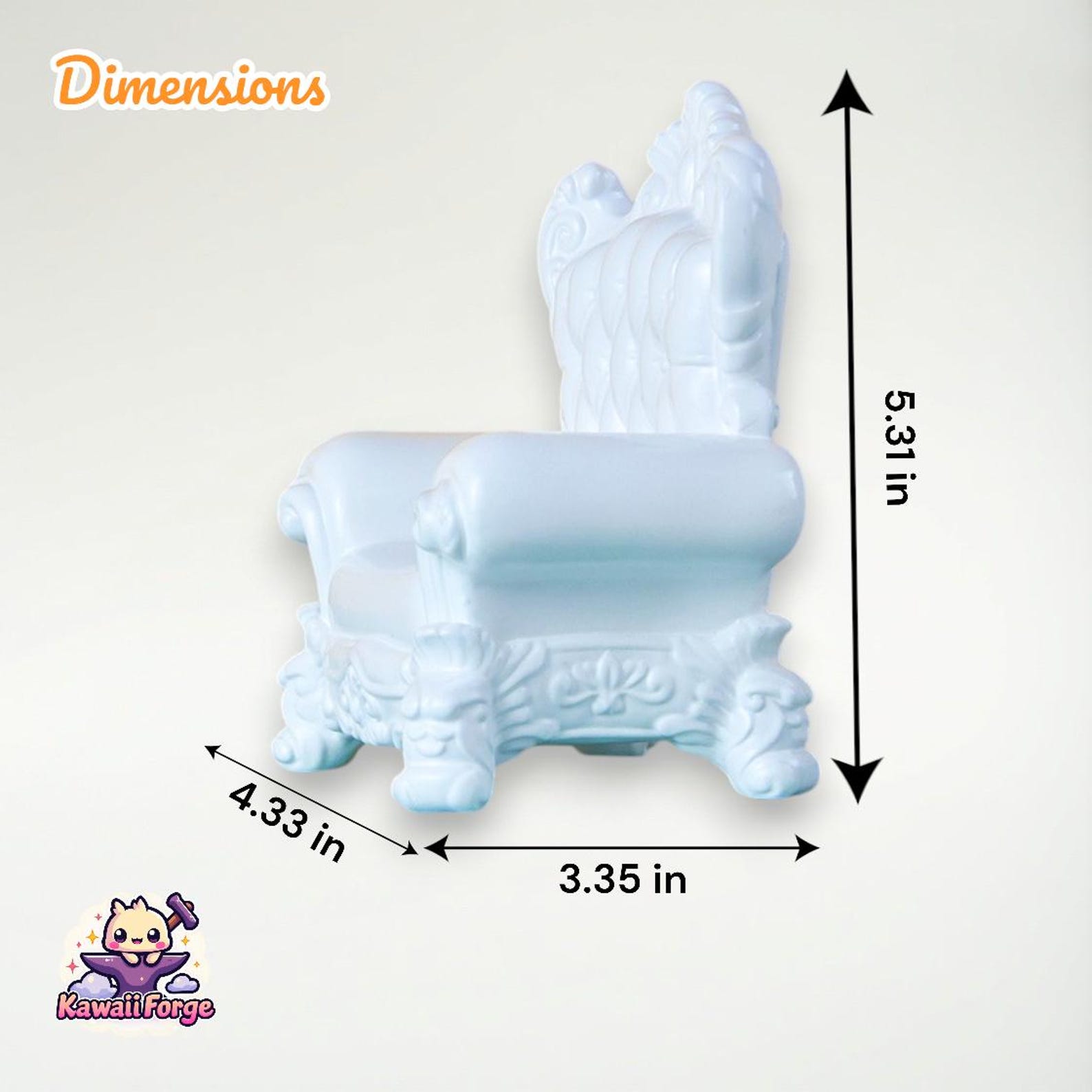 Miniature Royal Throne Chair & Sofa for Nendoroid, Obitsu 11 and BJD ...