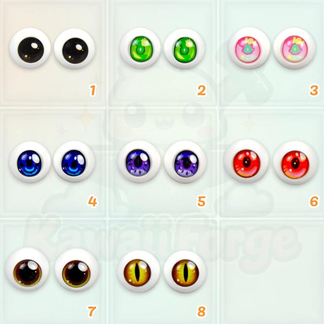 Kawaii Doll Replacement Eyes Set for Nendoroid, Obitsu 11 & BJD Dolls ...