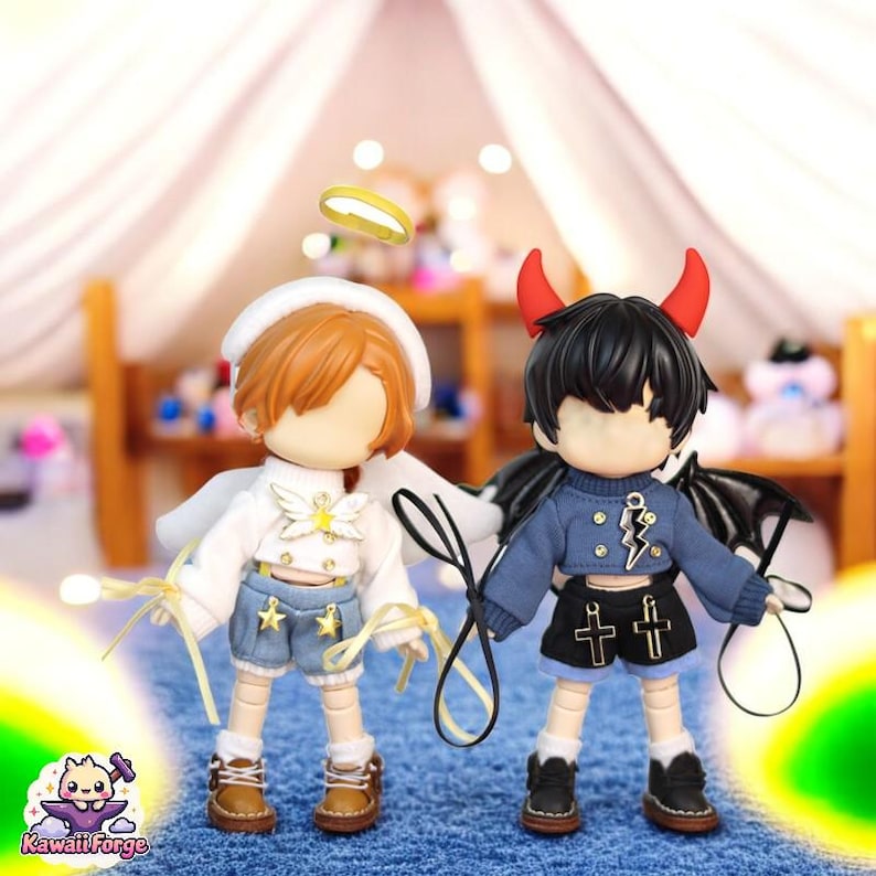 OB11 Angel & Devil Costume Set for Nendoroid, Obitsu 11 and BJD Dolls ...