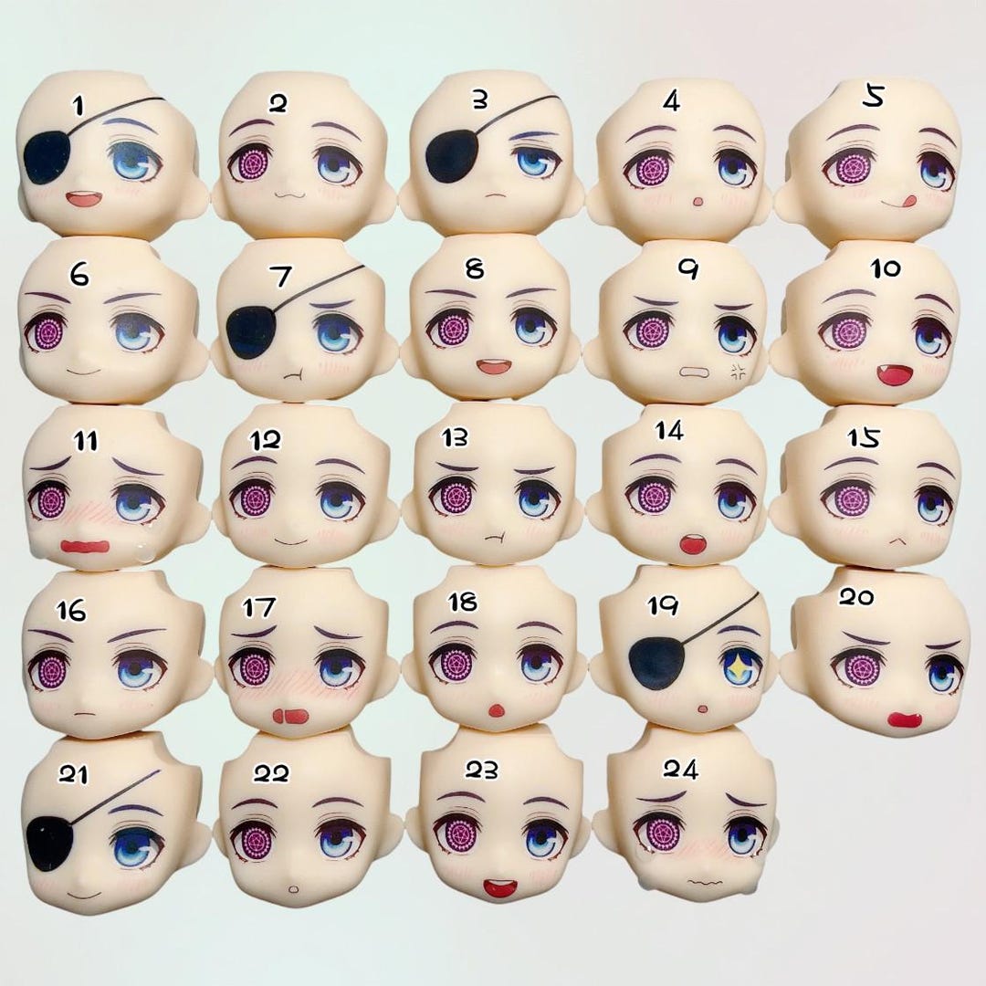 OB11 Eye and Eyepatch Faceplate Set for Nendoroid, Obitsu 11 & BJD ...