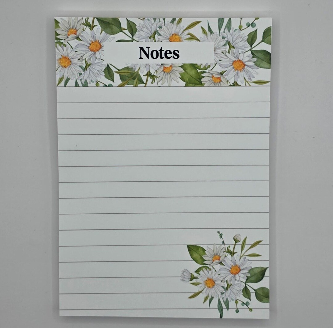 Daisy Notes Notepad - Etsy