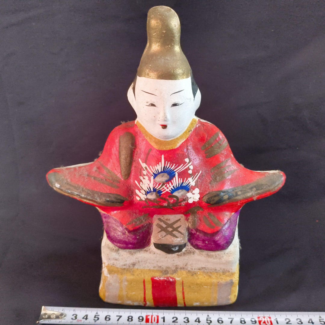 Vintage Japanese Fushimi Clay Doll Traditional Folk Art Figurine ...