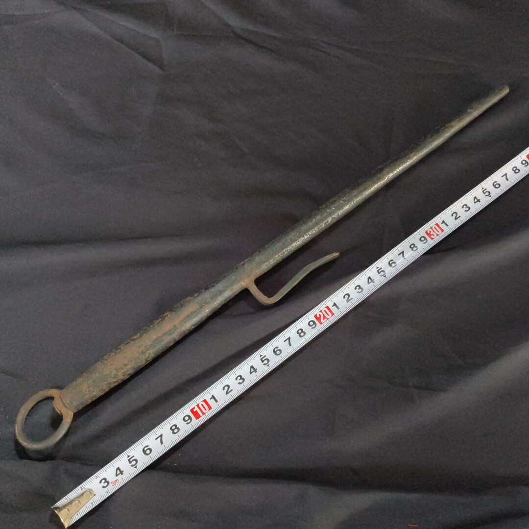 Japanese Traditional Style Iron Craft Jitte Kabutowari With Handle ...