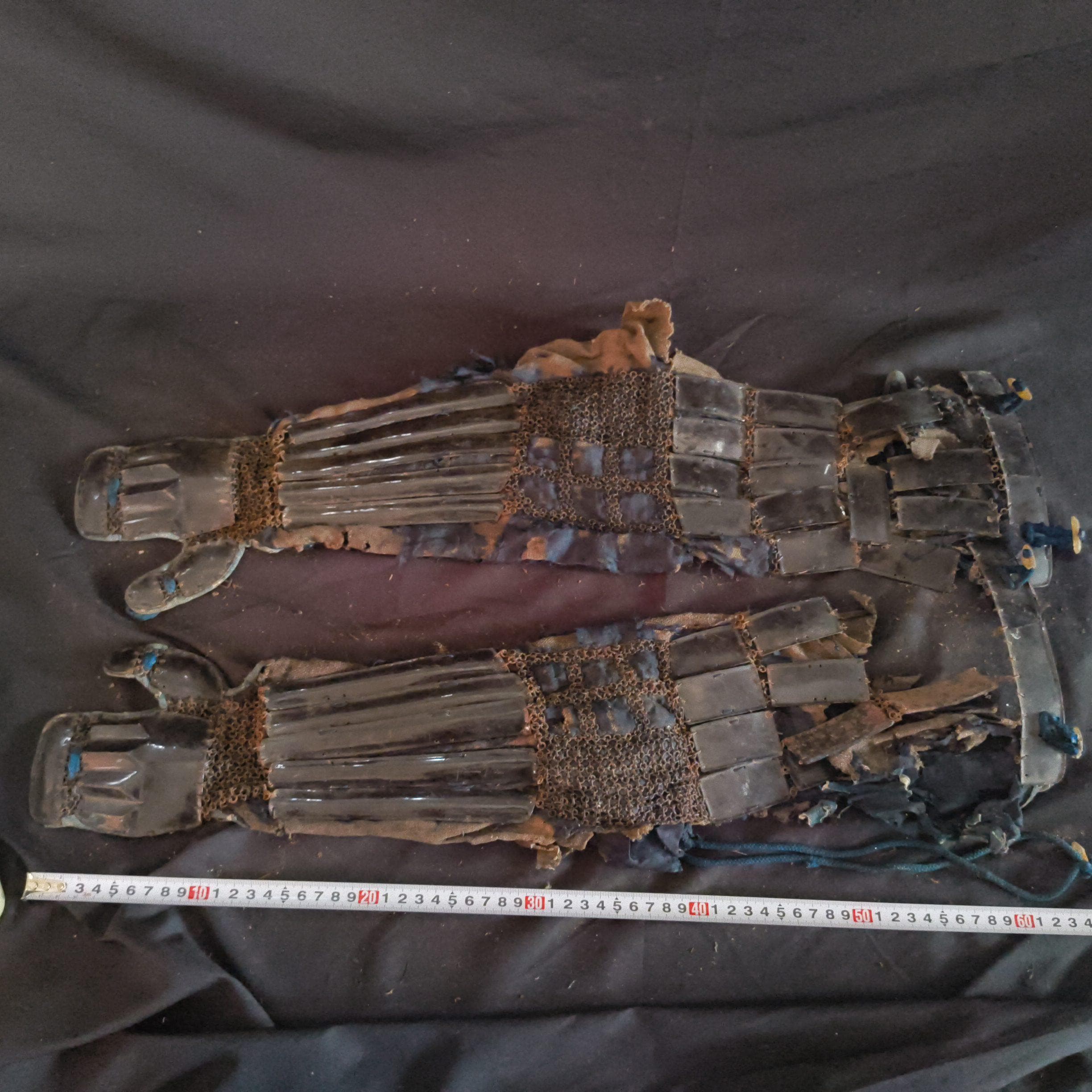 Edo Period Samurai Kote: Authentic Japanese Gauntlets. Iron Plates ...