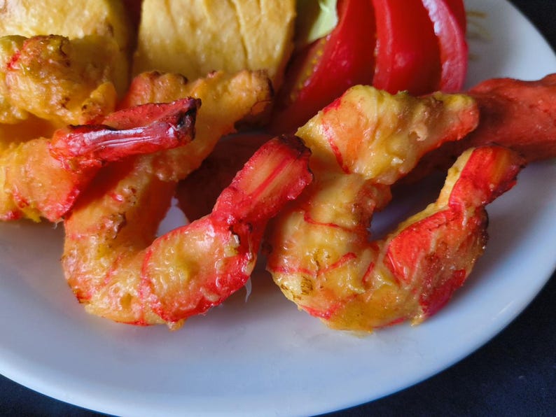Fake Combination Plate - Tandoori Chicken, Fried Shrimp, Sauteed Fish ...