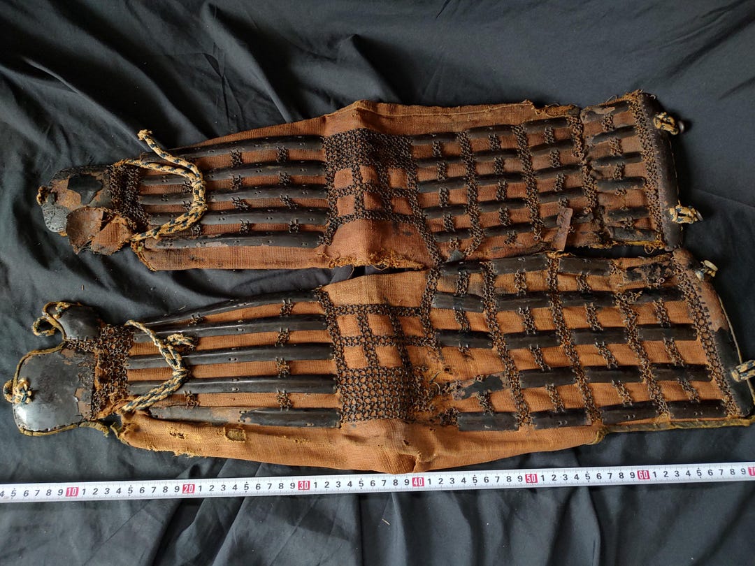 Antique Kote Arm Guards Japanese SAMURAI YOROI Chain Armer, EDO Era ...