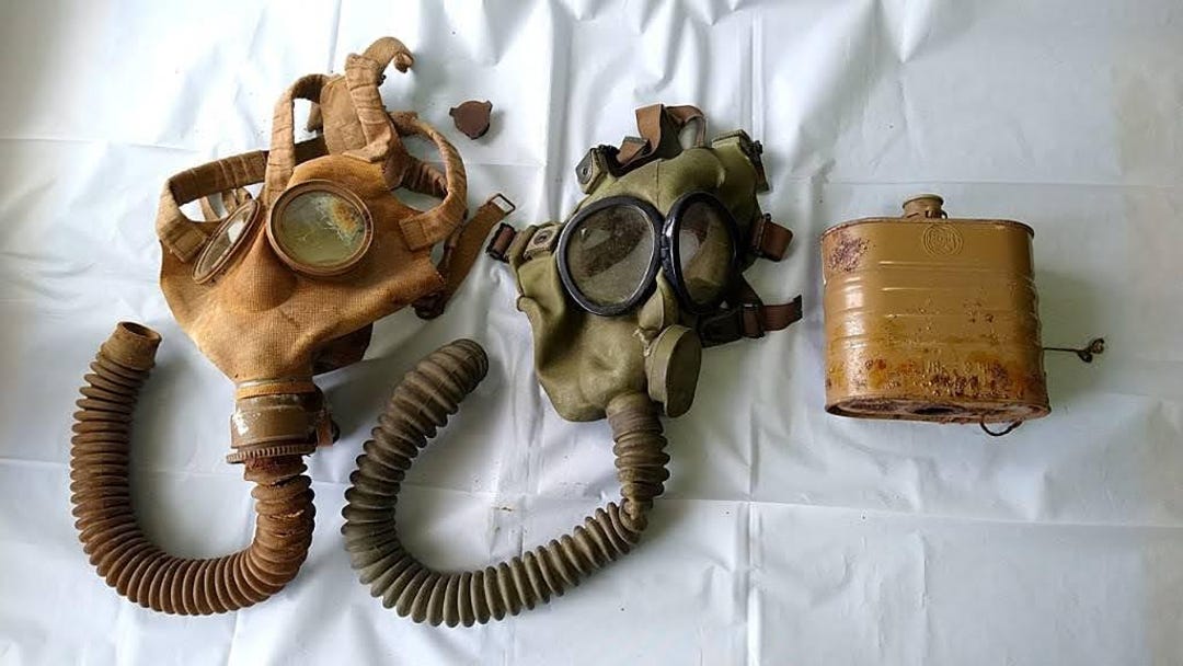 WW2 IMPERIAL Japanese ARMY SOLDIER and Civilian Original Gas Mask and ...