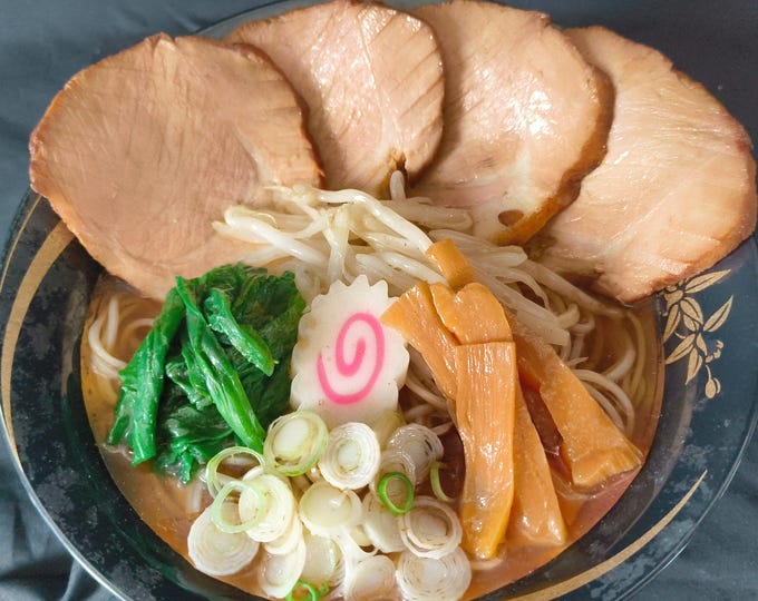 Japanese Fake Food Ramen Bowl With Chashu Pork, Menma, Narutomaki ...