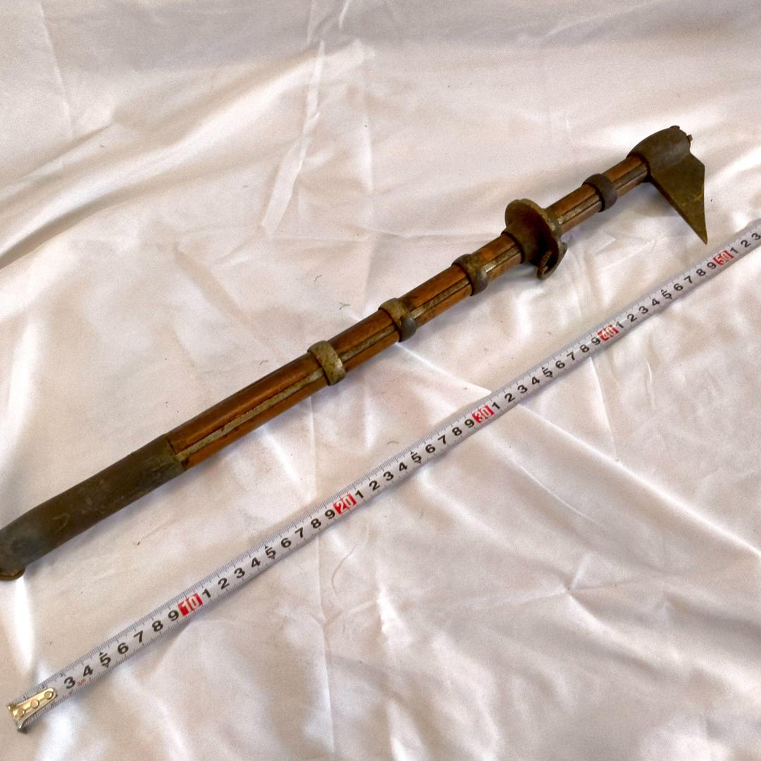 Edo-meiji Era Japanese Tobi-guchi Fire Hook Firefighting Tool Antique ...
