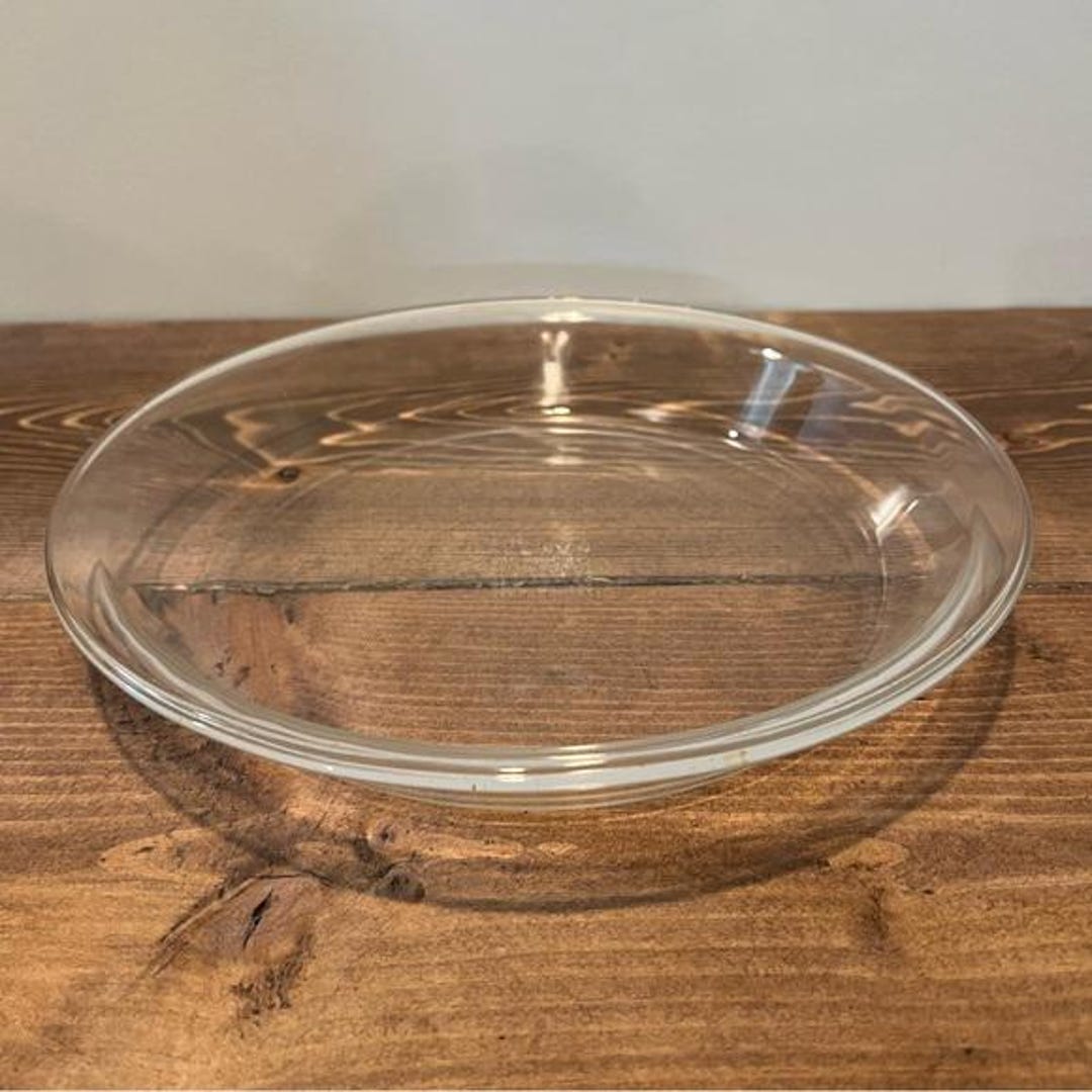 Vintage 40s-50s PYREX Pie Plate, Dish | Flat Edge, Rim | Clear Glass ...