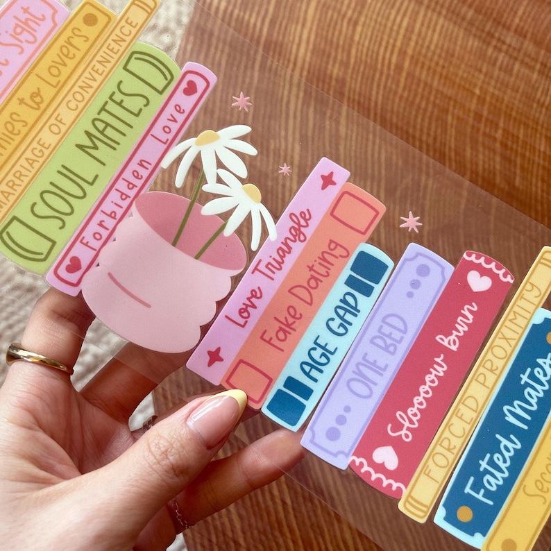 Double Sided UV DTF Cup Wrap | Book Shelf, Book Lover 16oz Cup Wrap ...