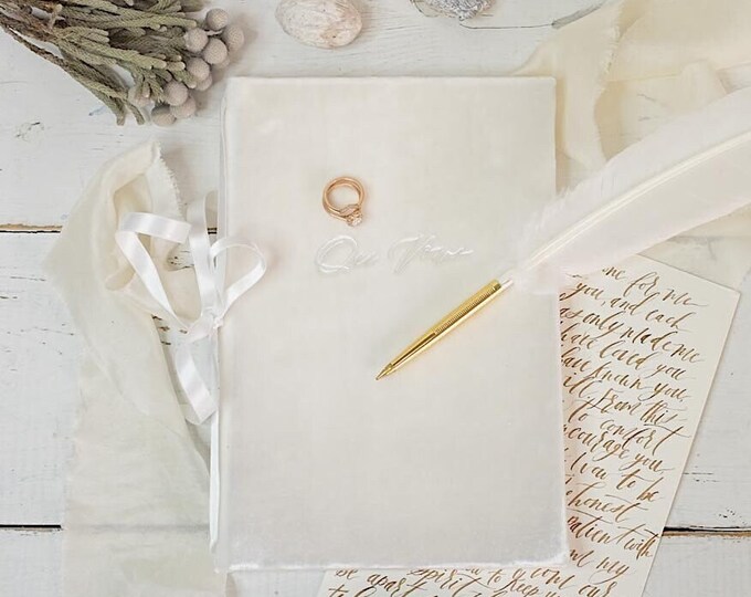 Paper Vow Book Foil Vow Book Wedding Vow Booklet by Claire - Etsy