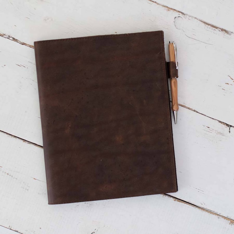 Refillable Leather Composition Notebook Holder Personalized - Etsy