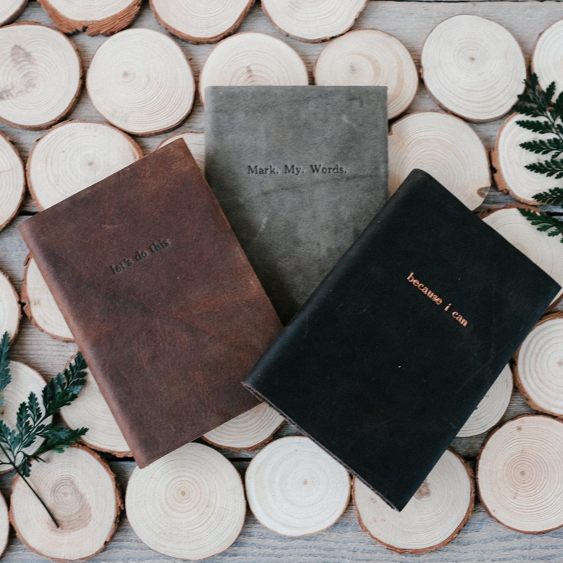 Embossed Leather Notebook by Clairemagnolia - Etsy