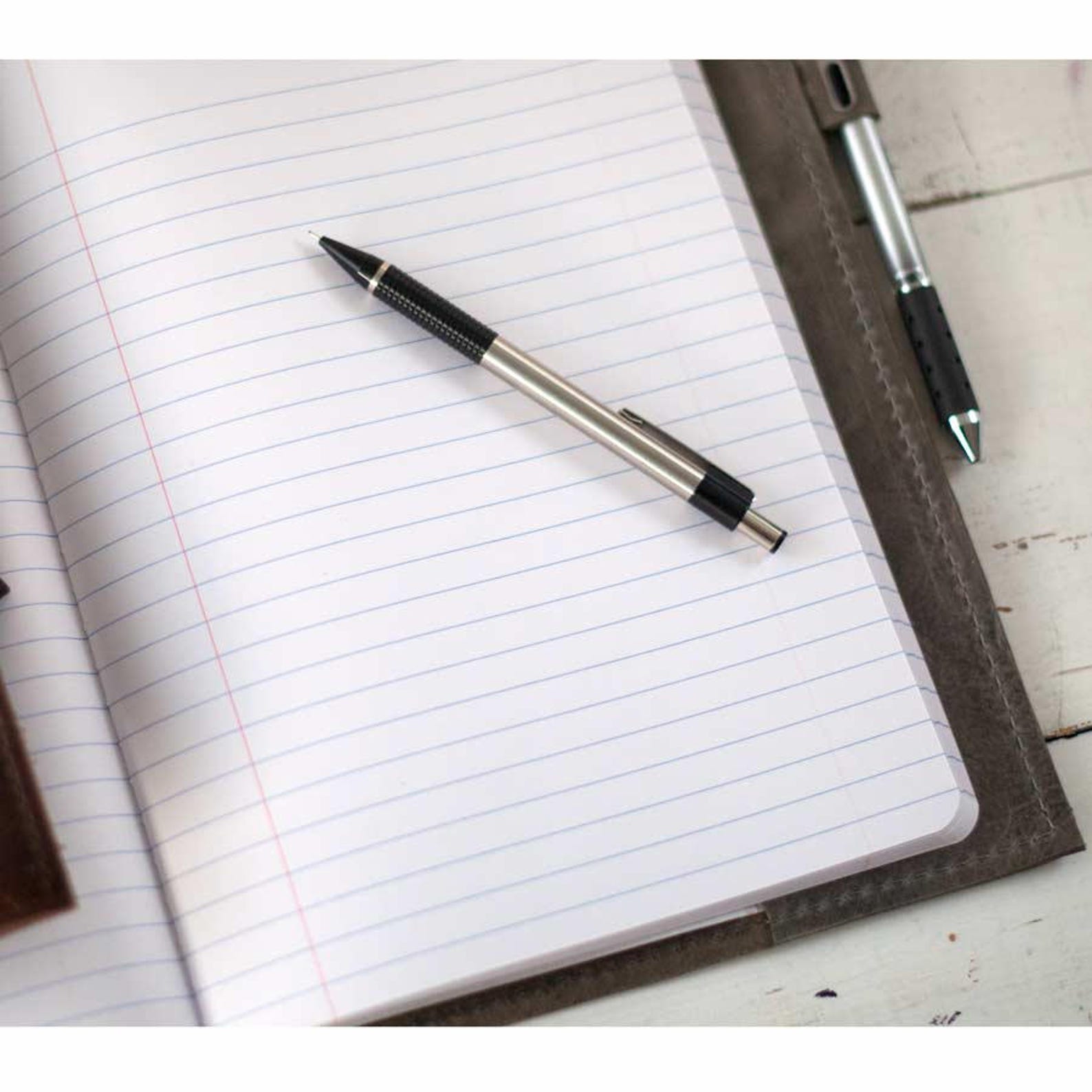 Refillable Leather Composition Notebook Holder Personalized - Etsy