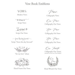 Add a VOW Emblem to Your Clairemagnolia Vow Book - Etsy