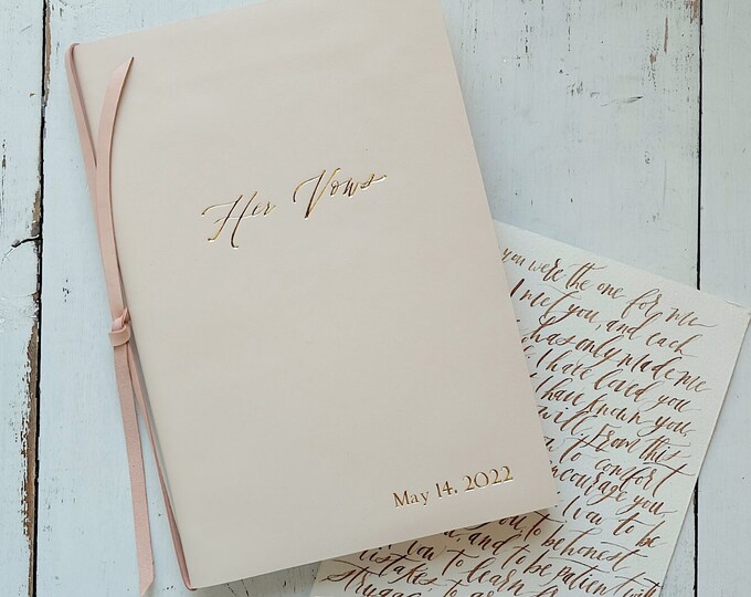 Paper Vow Book Foil Vow Book Wedding Vow Booklet by Claire - Etsy