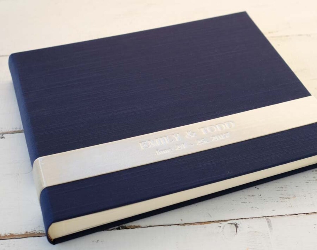 Custom Wedding Book, a Beautiful Wedding Guestbook - Velvet Sash Design ...
