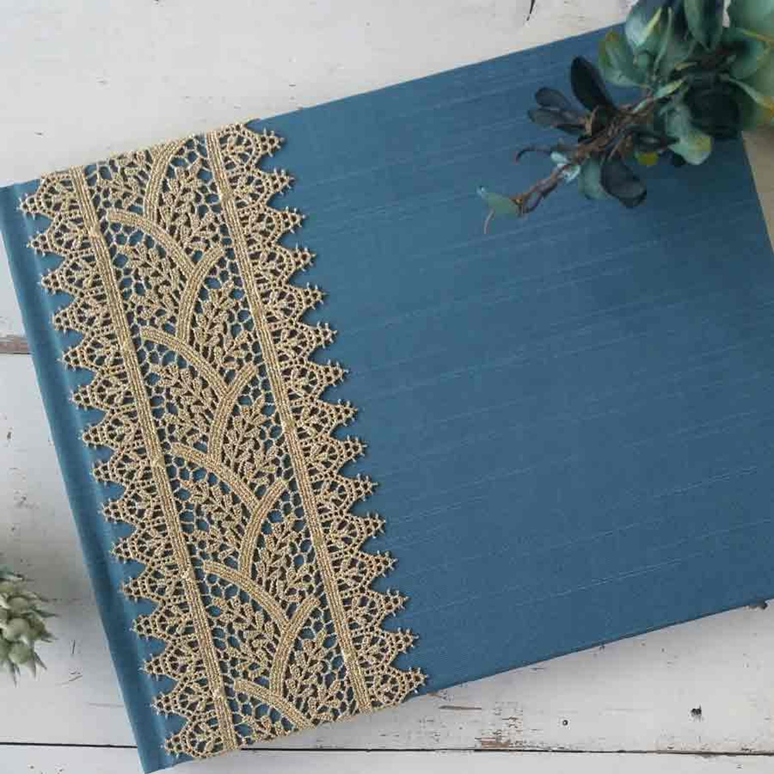Royal Gold Lace Photo Book, Wedding Photo Album - Custom Book by Claire ...