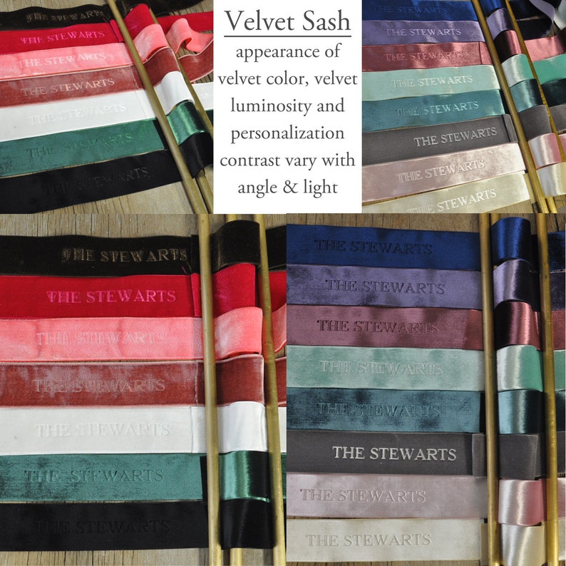 Custom Guestbook for All Occasions Velvet Sash Design by - Etsy