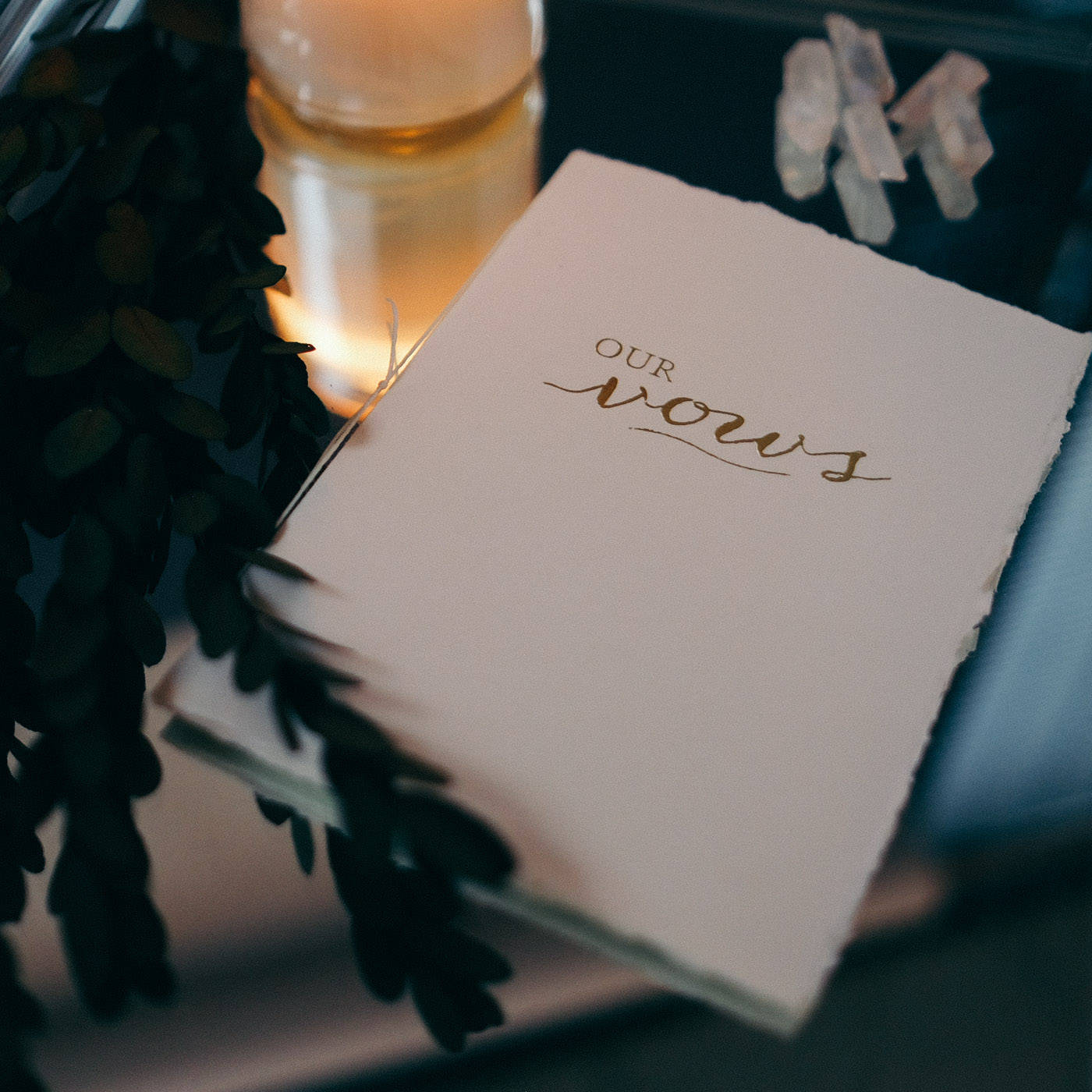 Paper Vow Book Foil Vow Book Wedding Vow Booklet by Claire | Etsy