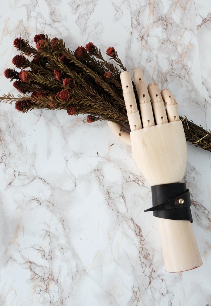 Leather Angle Cuff Bracelet Leather Bracelet by - Etsy