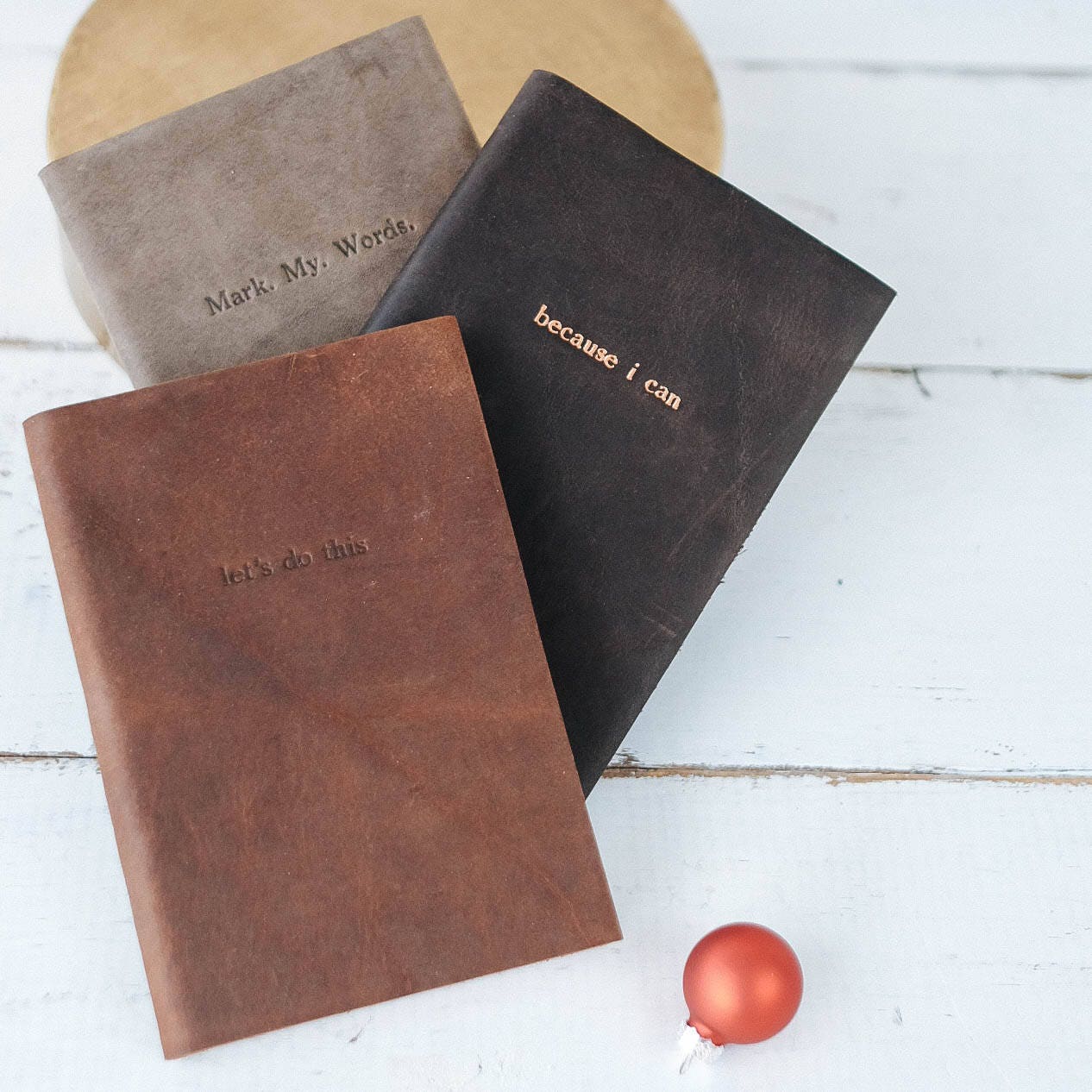 Embossed Leather Notebook by ClaireMagnolia | Etsy