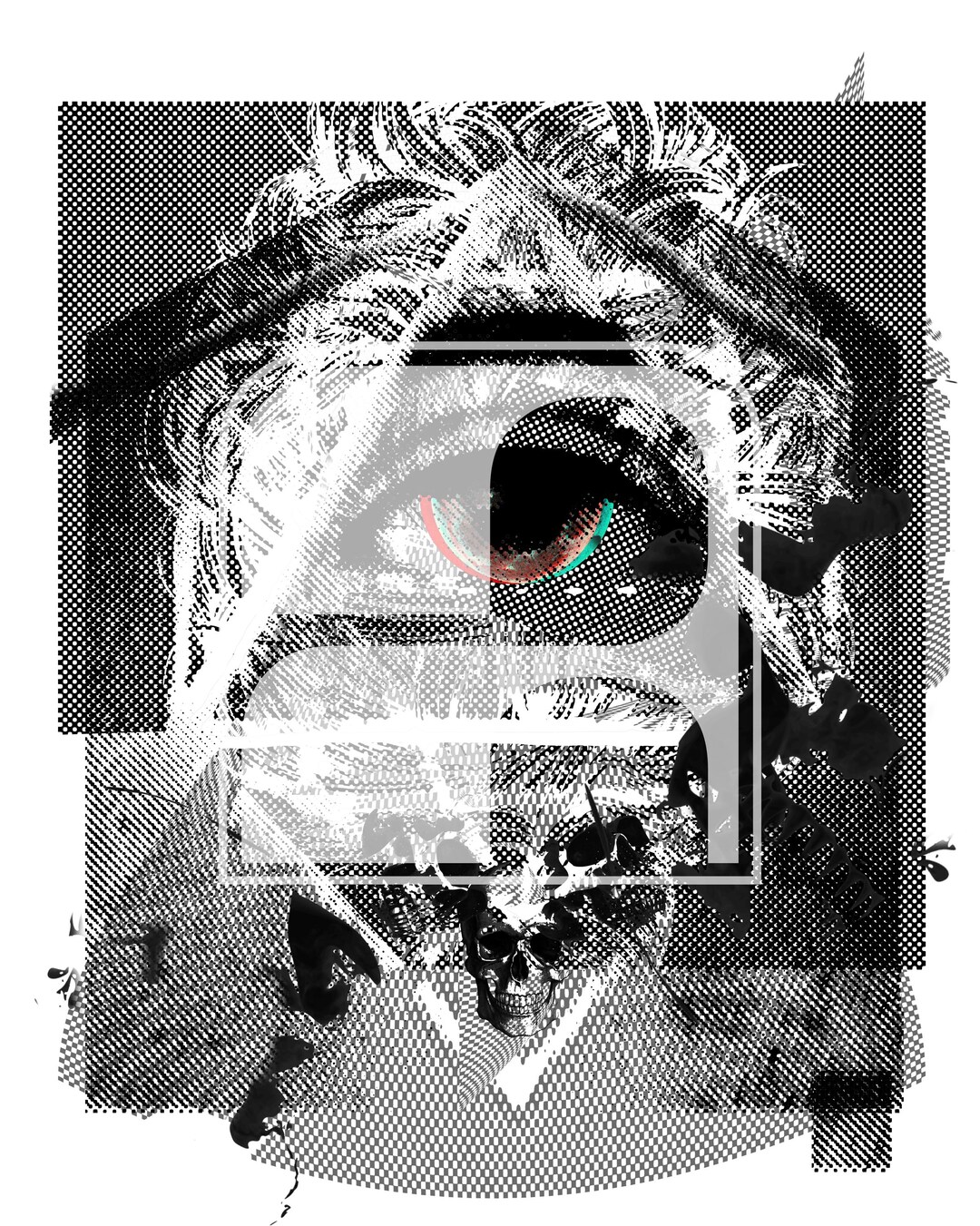 Masonic Eye Poster, Abstract Artwork, Dark Occult Eye Print, Surreal ...