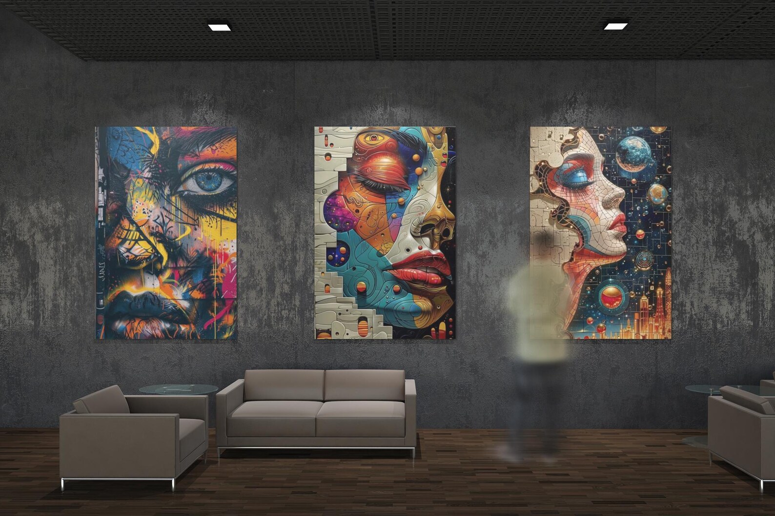 Art Print Vision of the Mind, Futuristic Art Gallery, Abstract ...