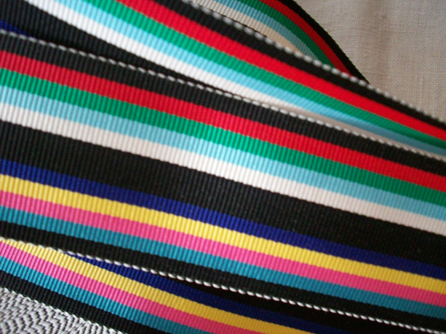 Vintage Striped Grosgrain in Multi Color Yardage Comes in 2 | Etsy