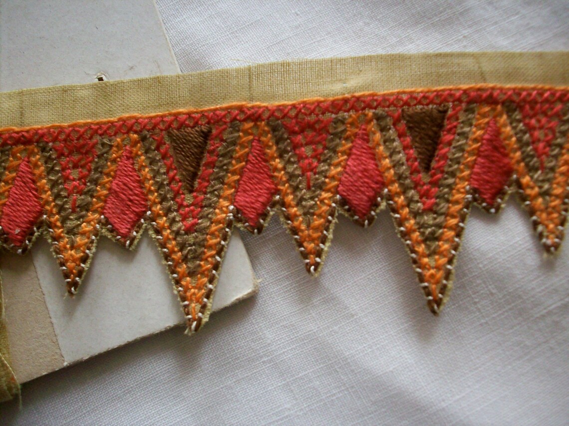 Hand Loom Embroidery Deco Period by the Yard - Etsy