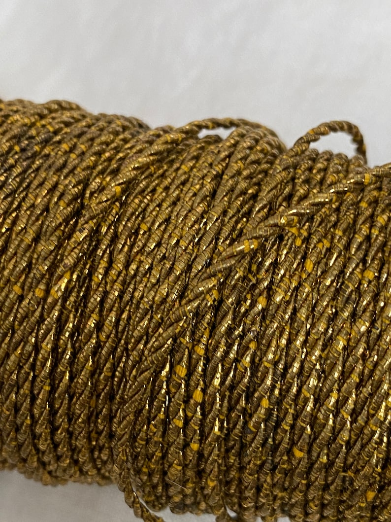 Antique Dark Gold Twist Cord French 1920s - Etsy